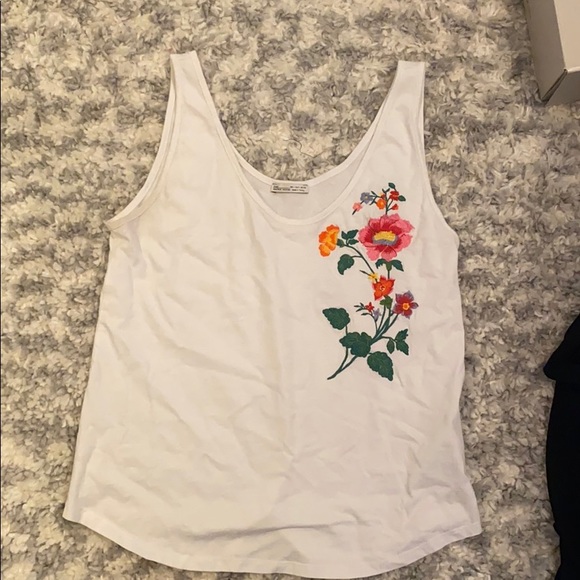Zara | Tops | Zara Fun Floral Tank | Poshmark